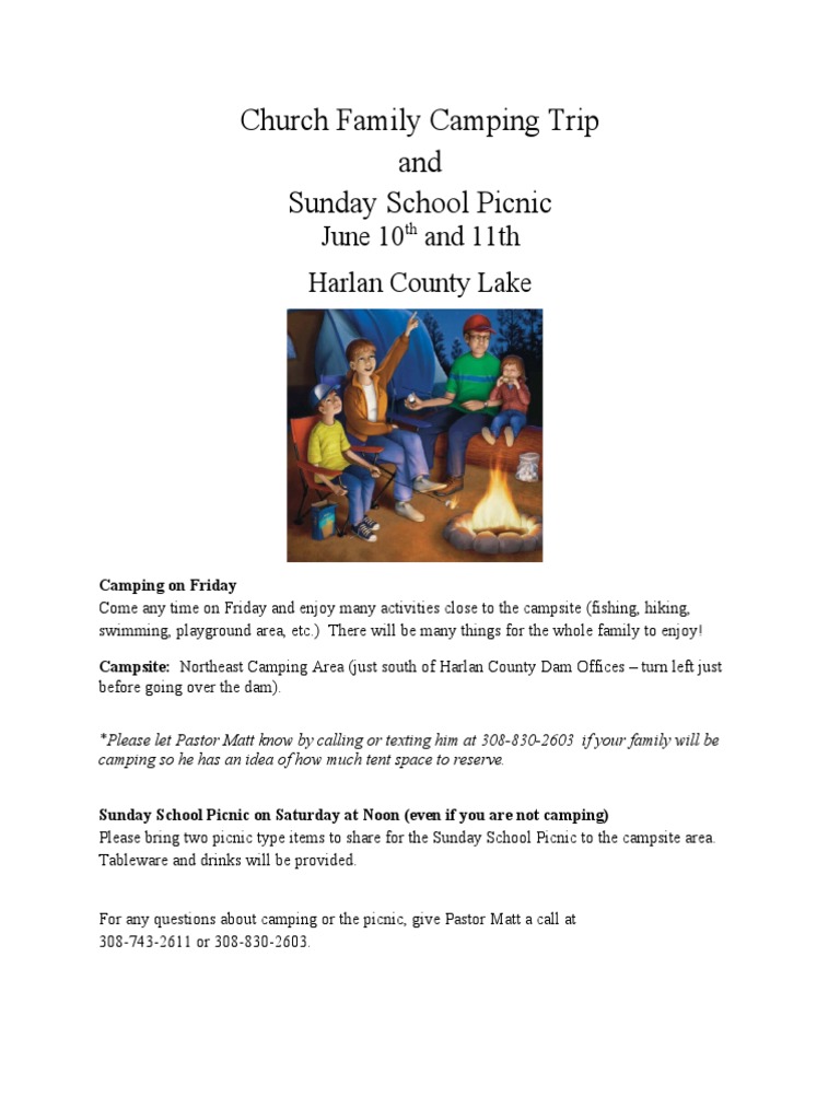 Church Family Camping Trip and Picnic | PDF