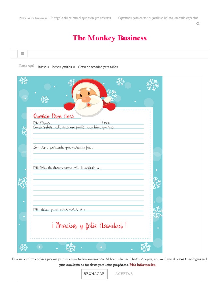 Carta de Navidad para Niños | PDF | Papá Noel | Navidad