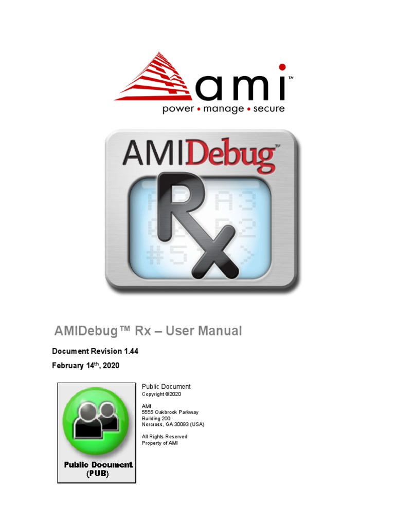 AMI Debug RX Users Guide | PDF | Usb | Device Driver
