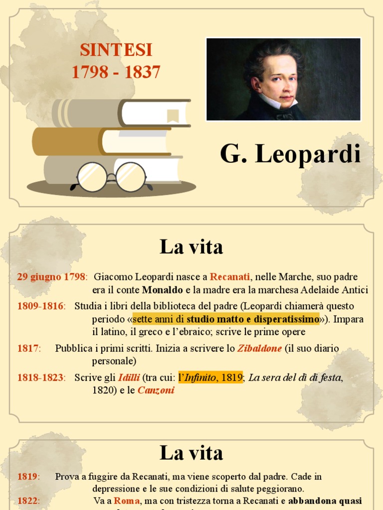 16 SINTESI G. Leopardi | PDF
