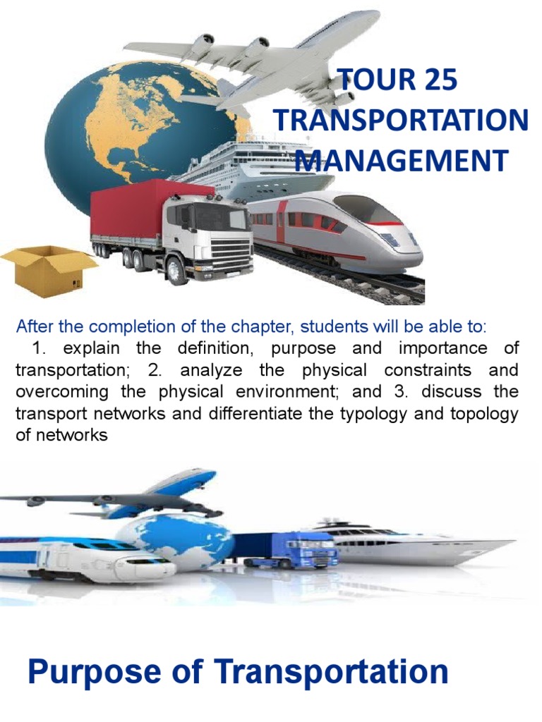 Tour 25 - Transportation Management Module 1 | PDF | Transport | Geography