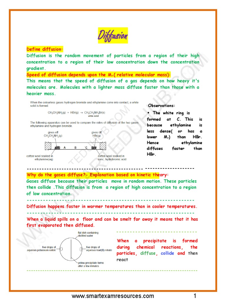 1 4-Diffusion | PDF | Diffusion | Gases