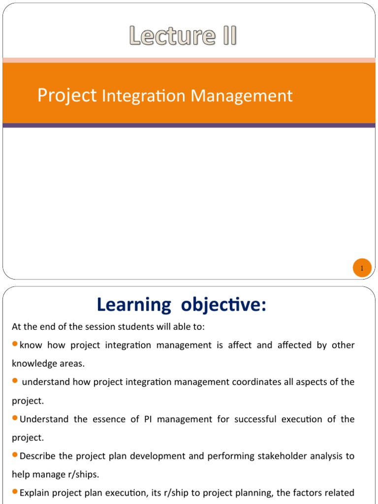 Project: Integration Management | PDF | Net Present Value | Project Management
