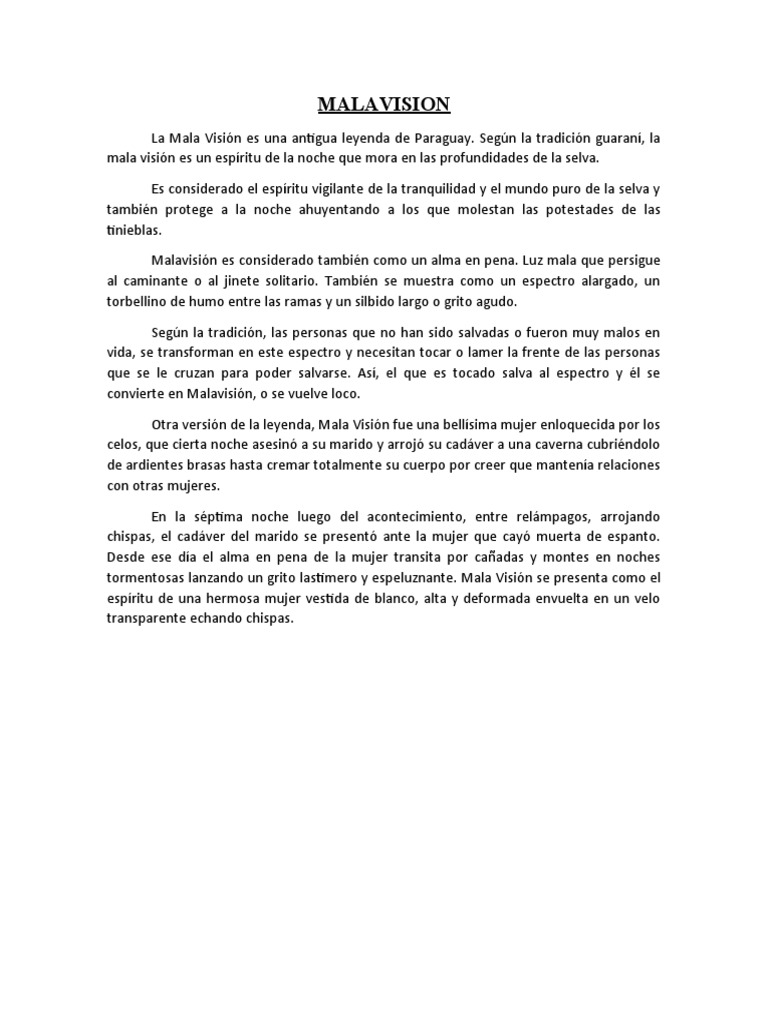 La Leyenda de Malavision | PDF