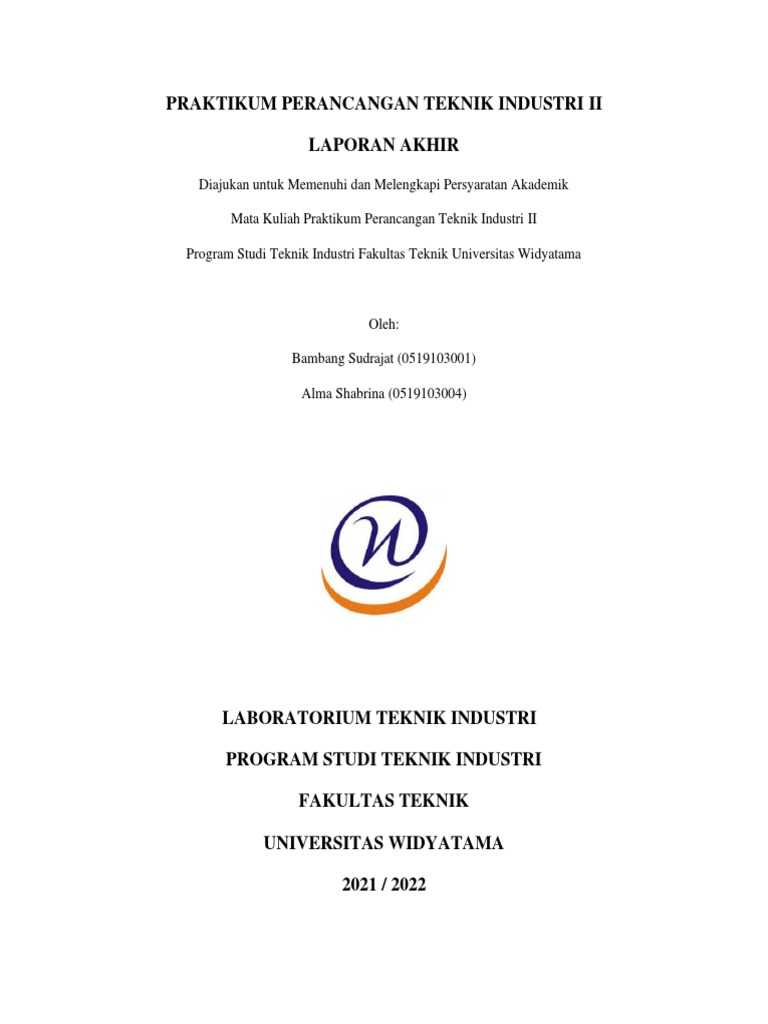 Praktikum Perancangan Teknik Industri 2 | PDF