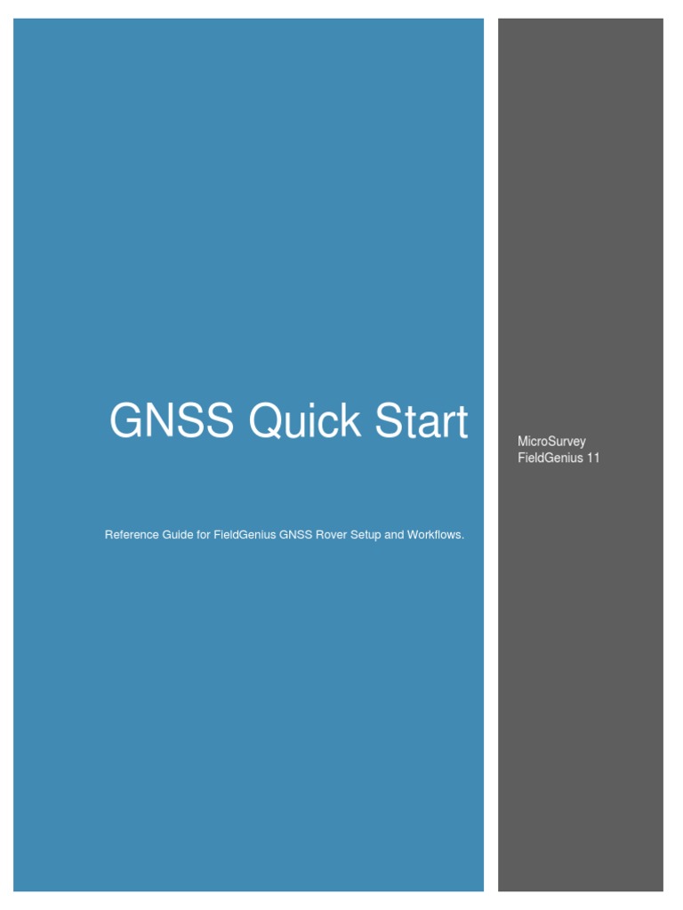 FieldGenius GNSS - 2021 Quick Start Guide - Generic | PDF | Computer ...