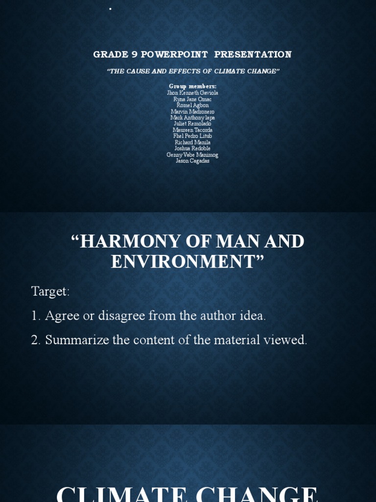 Climate Change Grade 9 | PDF