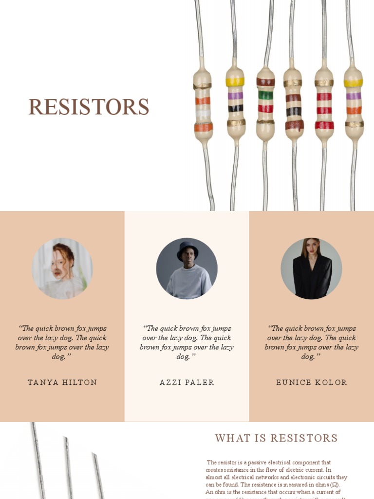 Understanding Resistors | PDF | Resistor | Electrical Resistance And ...