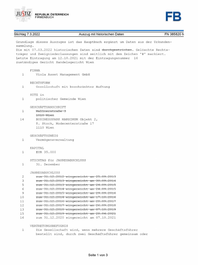 Viola Asset Management GMBH | PDF