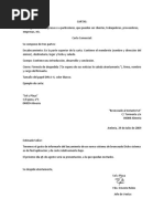 Modelo de Carta Informativa | PDF