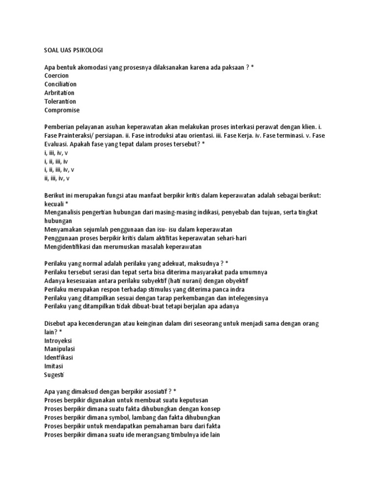 Uas Psikologi | PDF