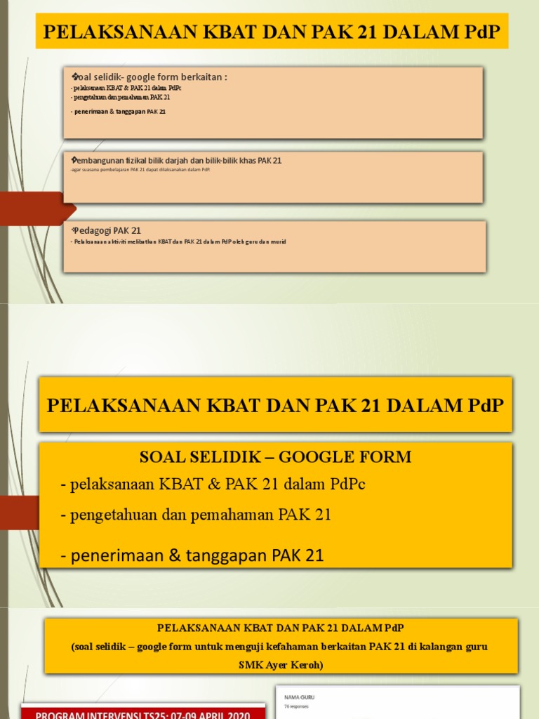 Kbat Dan Pak 21 Dalam Pdp 2020 2021 Bersemuka Dan Pdpr Pdf