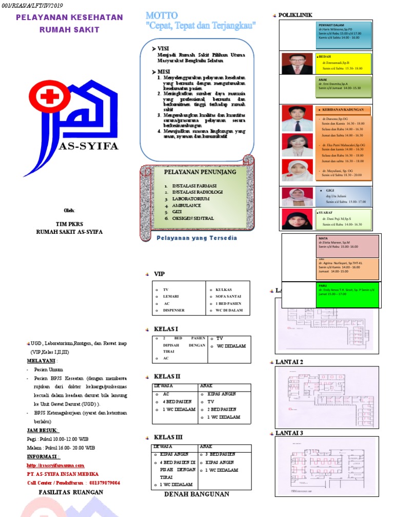 Leaflet Pelayanan RS Baru Fiks | PDF