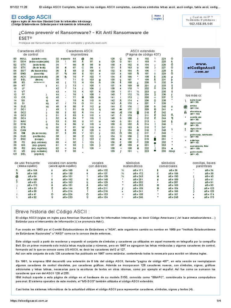 Codigo Ascci | PDF | Comunicación humana | Texto