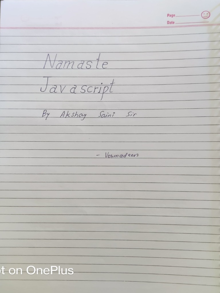 Namaste Javascript Pdf
