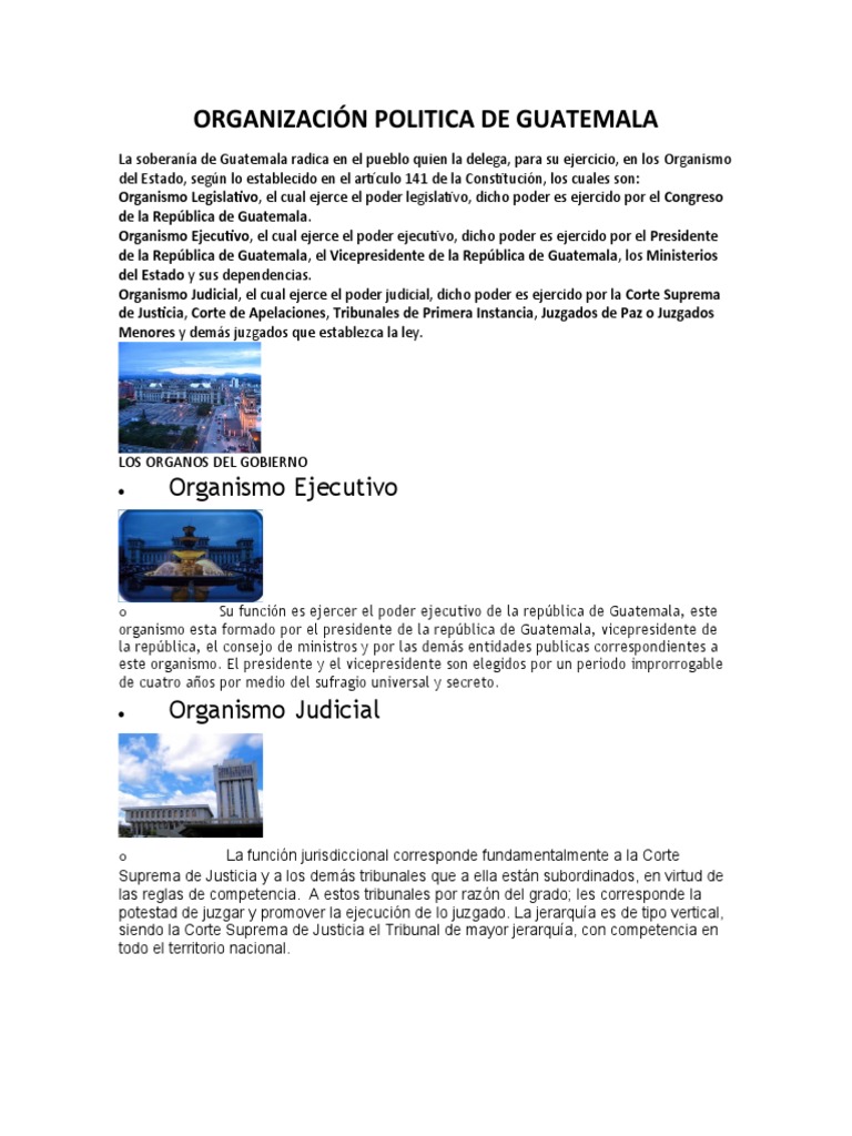 Estructura del Gobierno de Guatemala | PDF | Gobernancia | Formas de ...