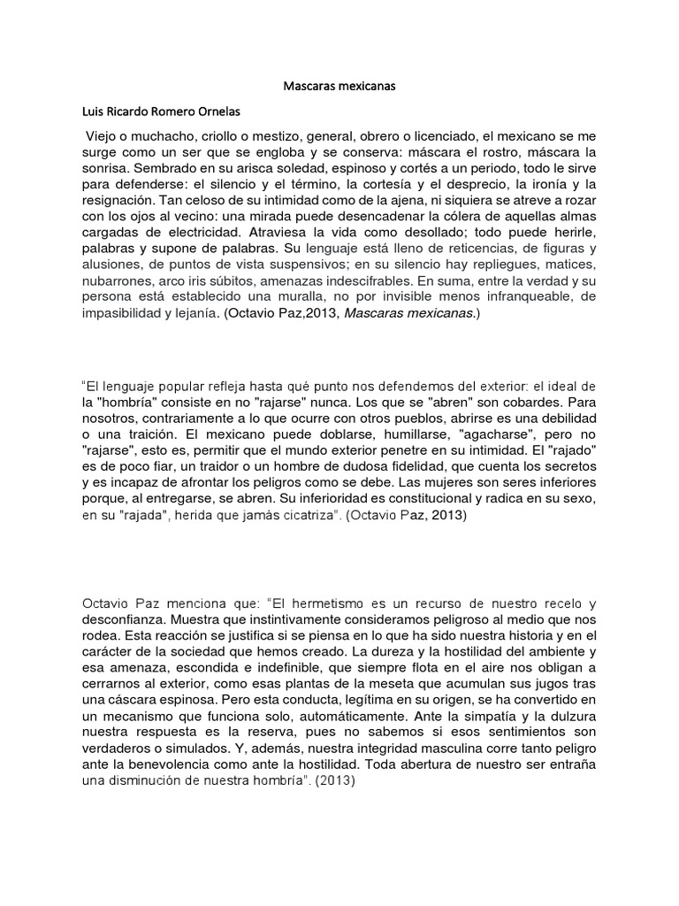 Mascaras Mexicanas | PDF