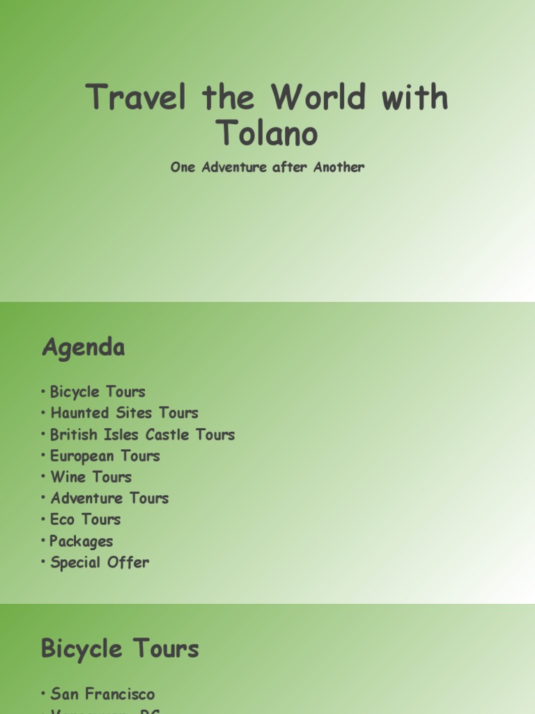 Travel The World With Tolano: One Adventure After Another | PDF