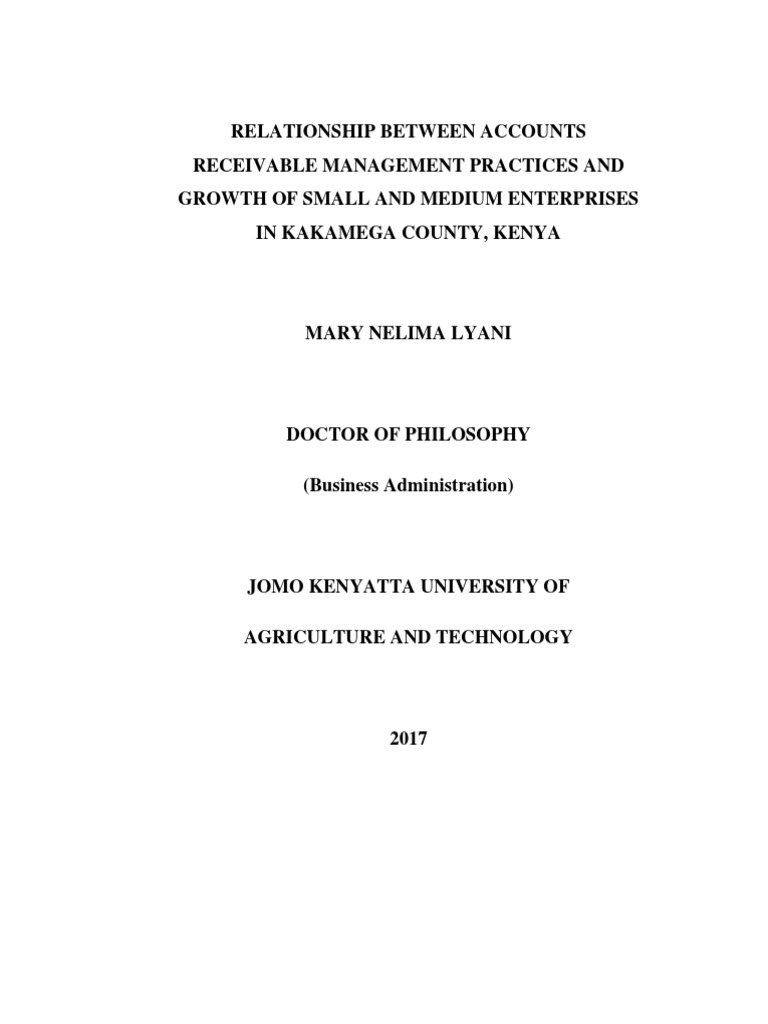 SME Growth & Receivables in Kenya | PDF | Factoring (Finance) | Working ...