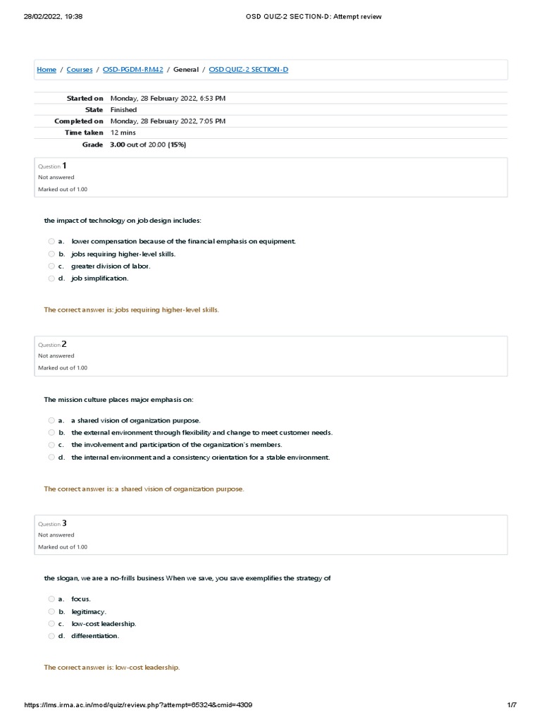 Osd Quiz | PDF | Corporate Social Responsibility | Leadership