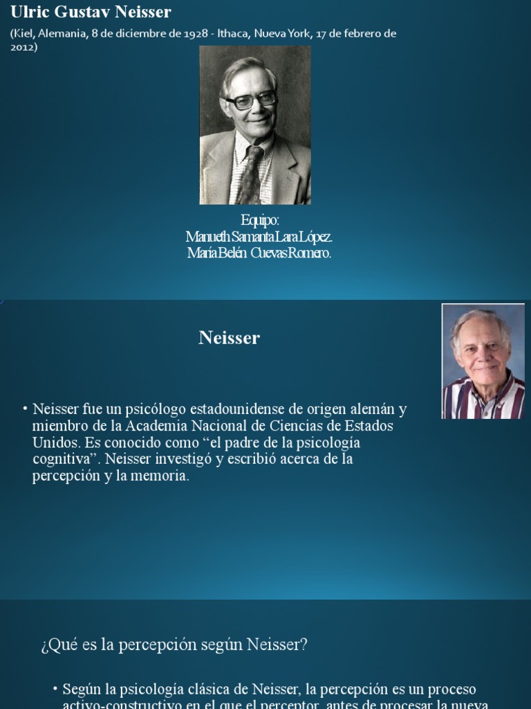 Aportes de Ulric Neisser a la Psicología Cognitiva | PDF | Sicología ...