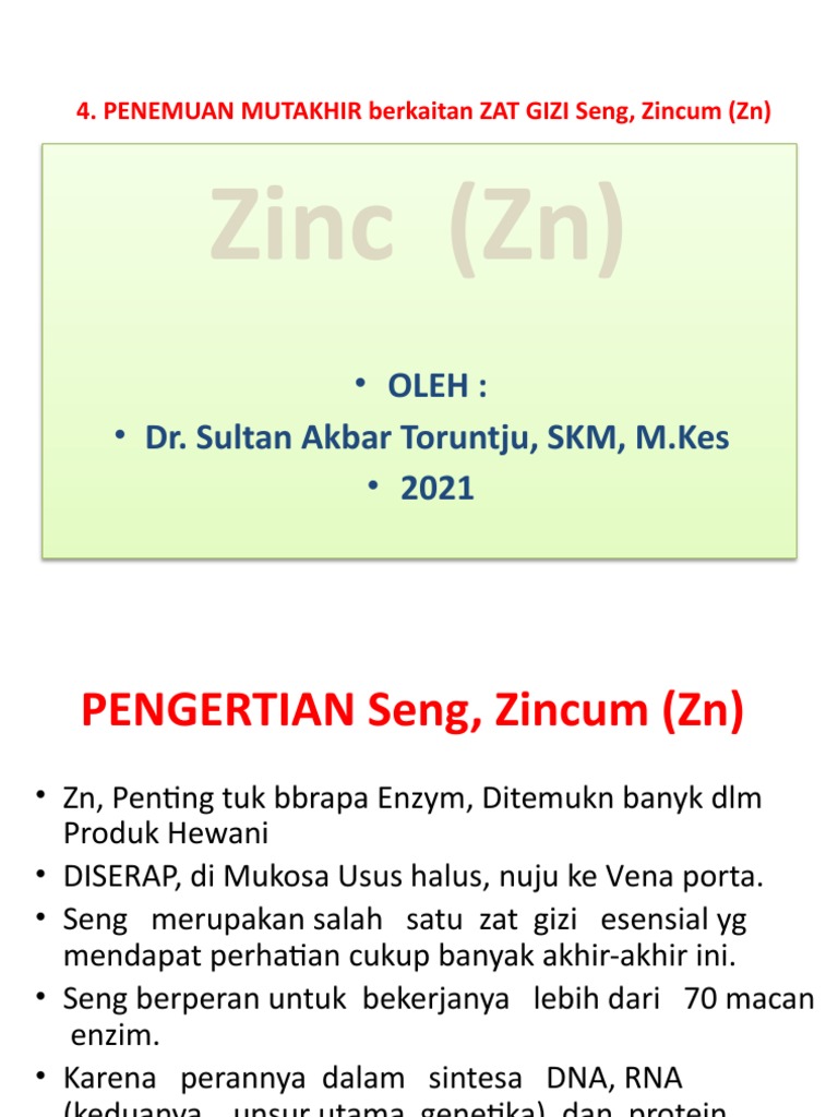 Penemuan Mutakhir Seng (Zinc) | PDF