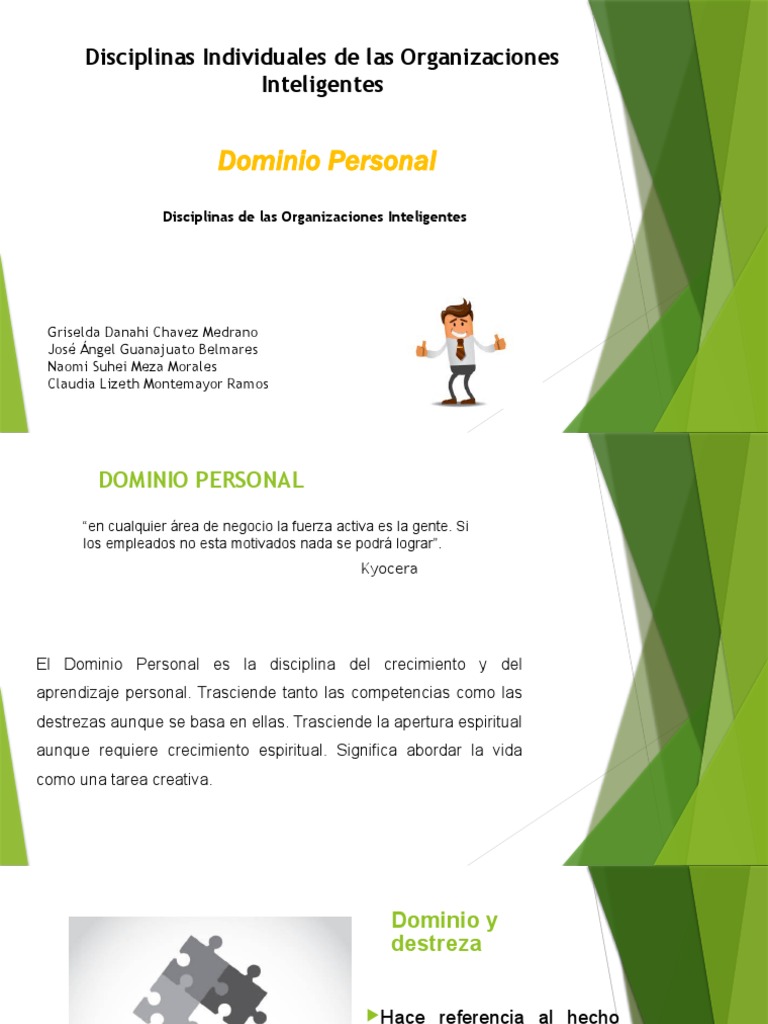 Presentación Dominio Personal. | PDF | Creatividad | Sicología