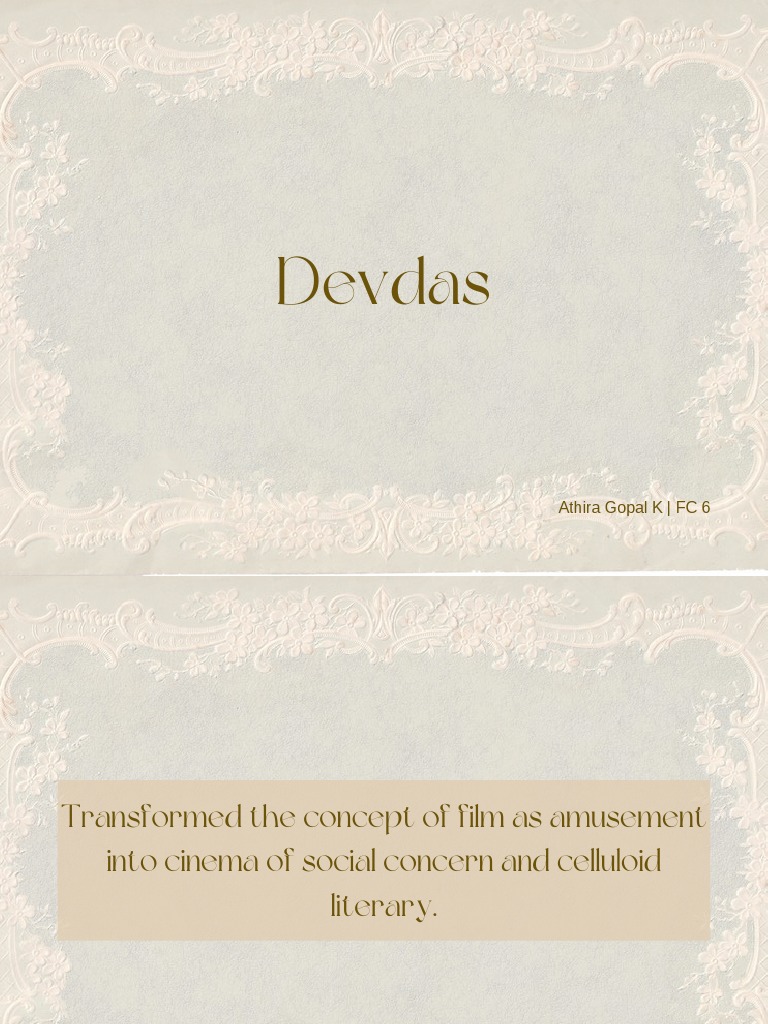 Devdas: Athira Gopal K - FC 6 | PDF | Art | Poetry