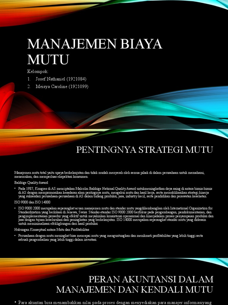 Manajemen Biaya Mutu | PDF | Bisnis
