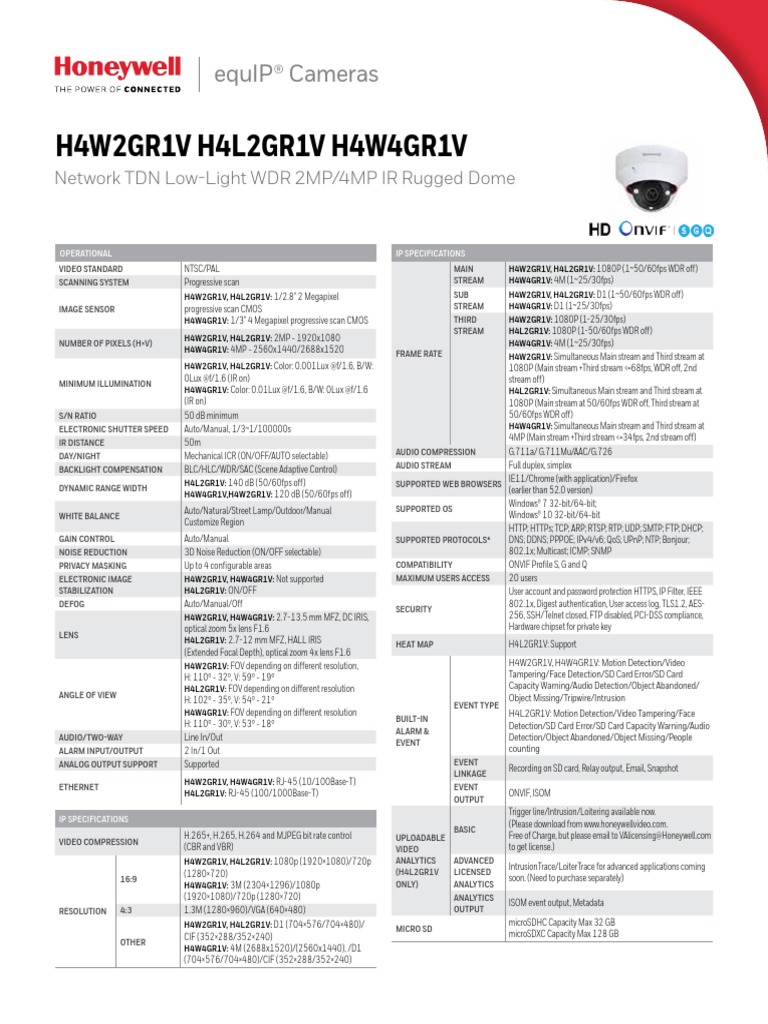 H4W2Gr1V H4L2Gr1V H4W4Gr1V: Equip® Cameras | PDF | File Transfer ...