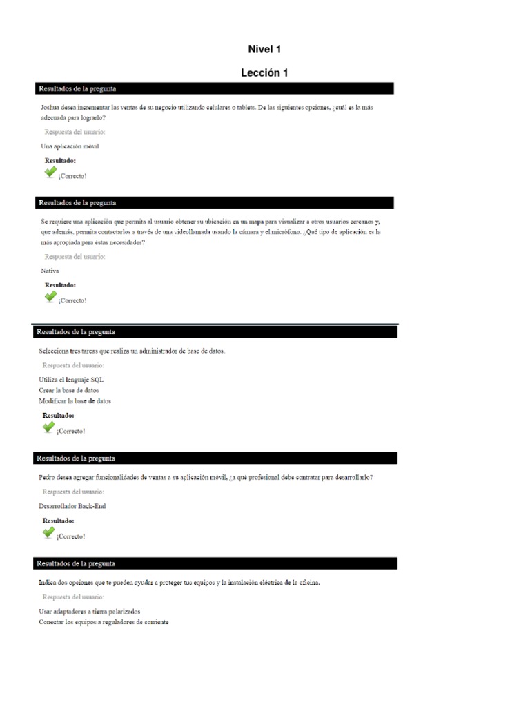 Respuestas Desarrollador de Aplicaciones Moviles | PDF Respuestas Desarrollador de Aplicaciones Moviles | PDF