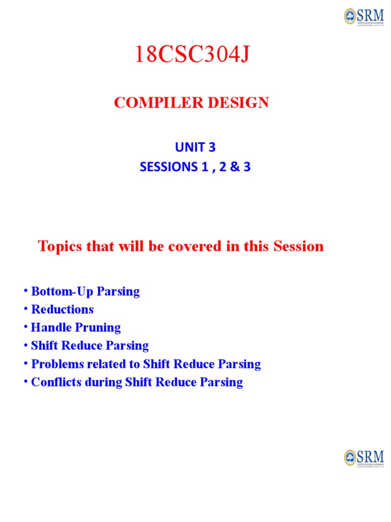 Unit 3 - Sessions 1, 2 - 3 | PDF | Parsing | Computer Science