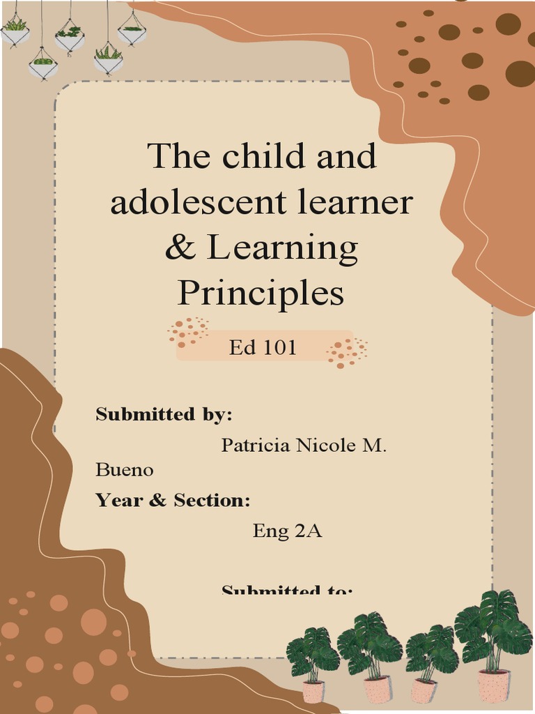 The Child and Adolescent Learner & Learning Principles | PDF