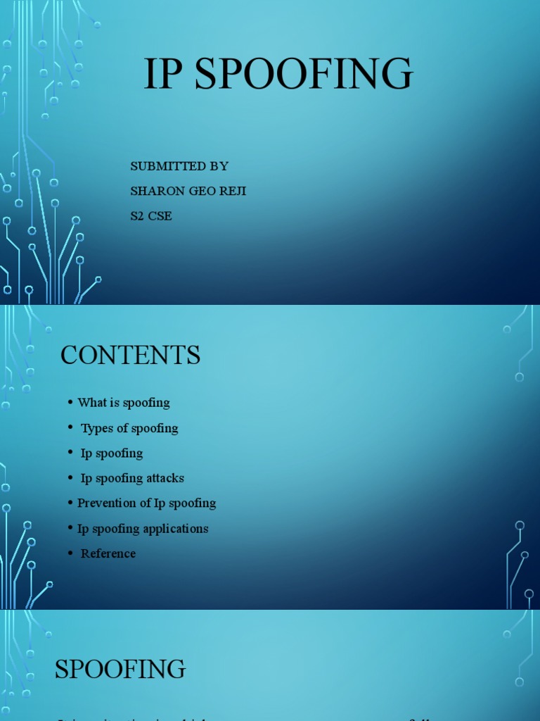 PC Presentation | PDF | Internet Protocols | Denial Of Service Attack