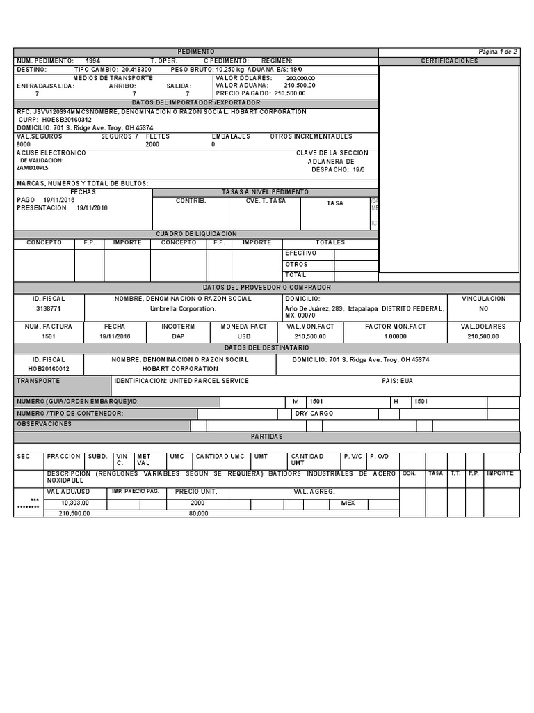 Pedimento | PDF | Business | Transporte de mercancías