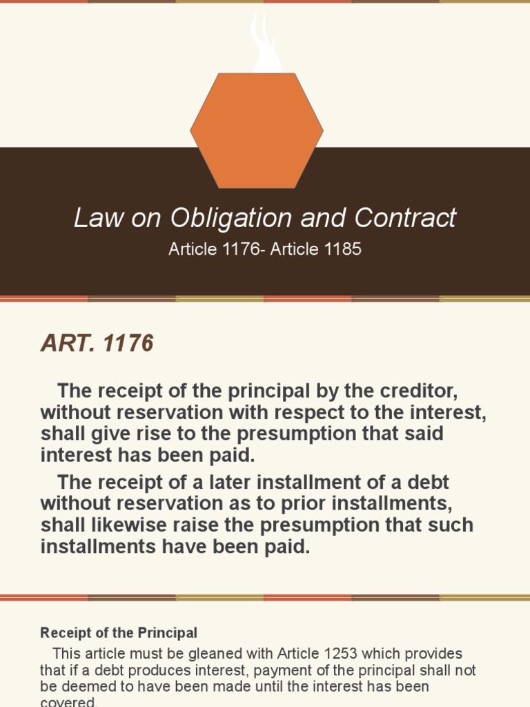 Article 1176-1185 Final | PDF | Business Law | Civil Law (Legal System)