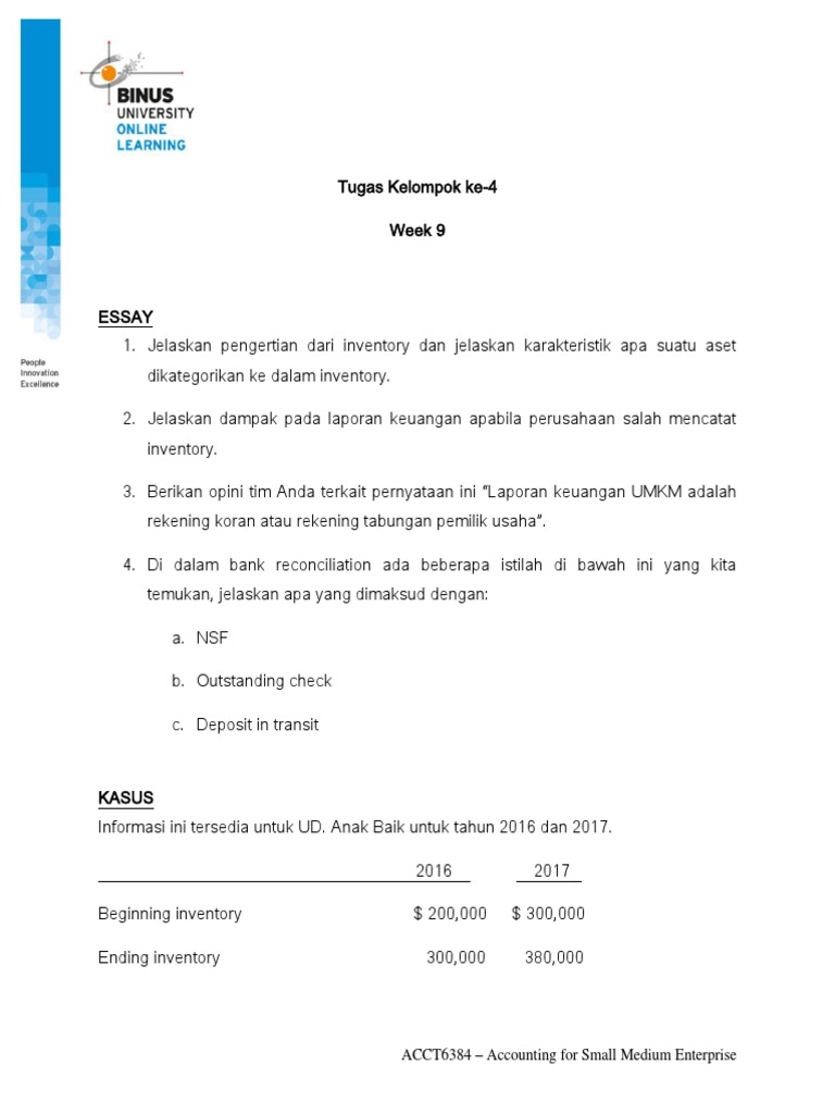 ACCT6384 - Accounting For Small Medium Enterprise | PDF