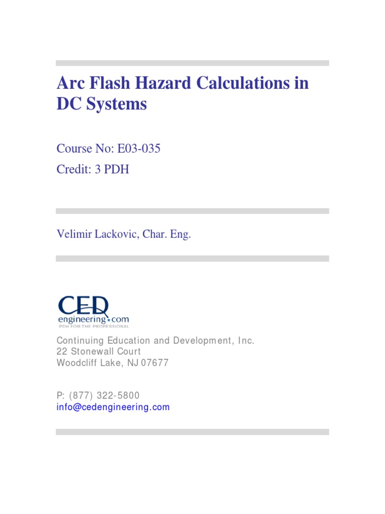 Arc Flash Hazard in DC Systems | PDF | Rectifier | Inductance