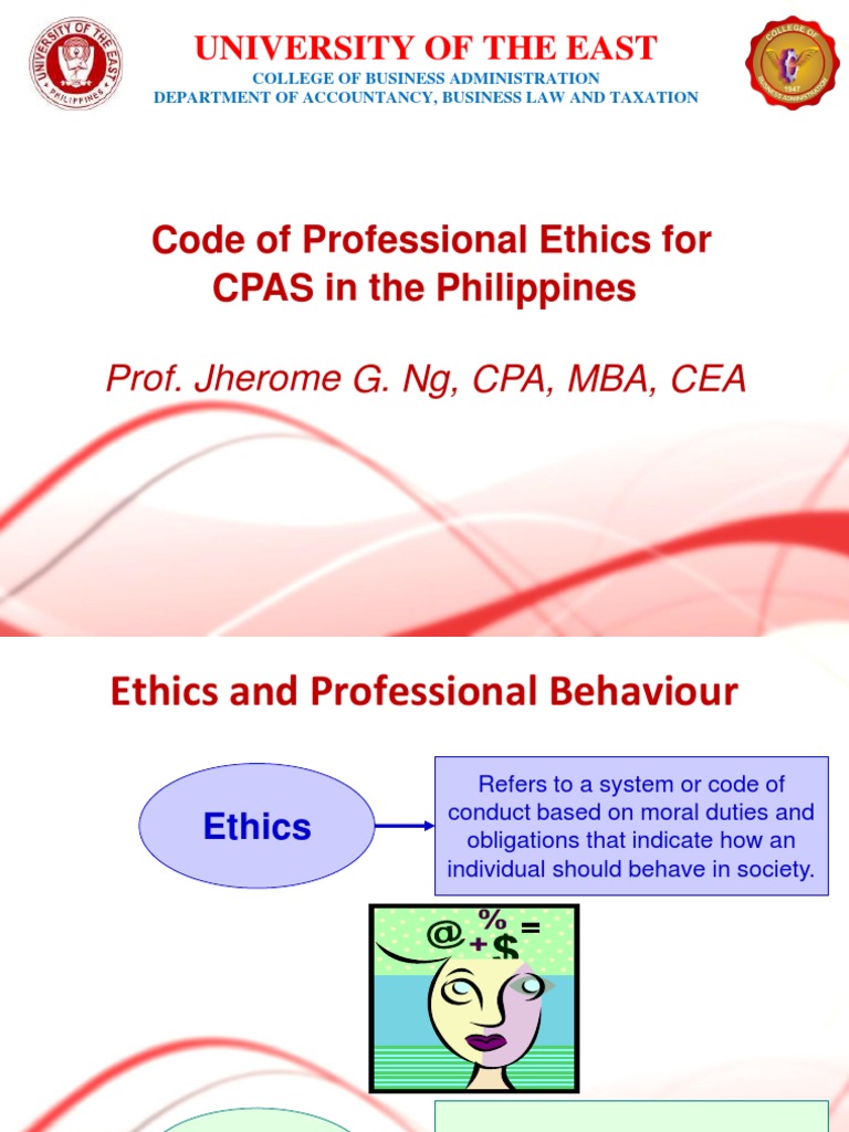 Code of Professional Ethics For CPAS in The Philippines | PDF ...
