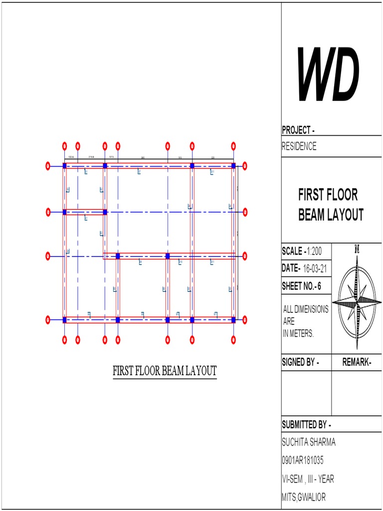 First Floor Beam Plan | PDF