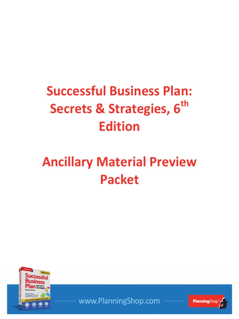 Successful Business Plan: Secrets & Strategies, 6 Edition Ancillary ...