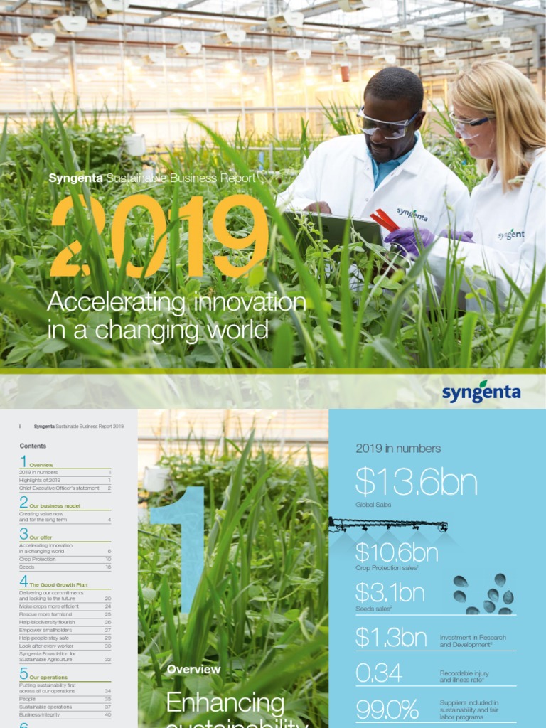 Accelerating Innovation in A Changing World: Syngenta Sustainable ...