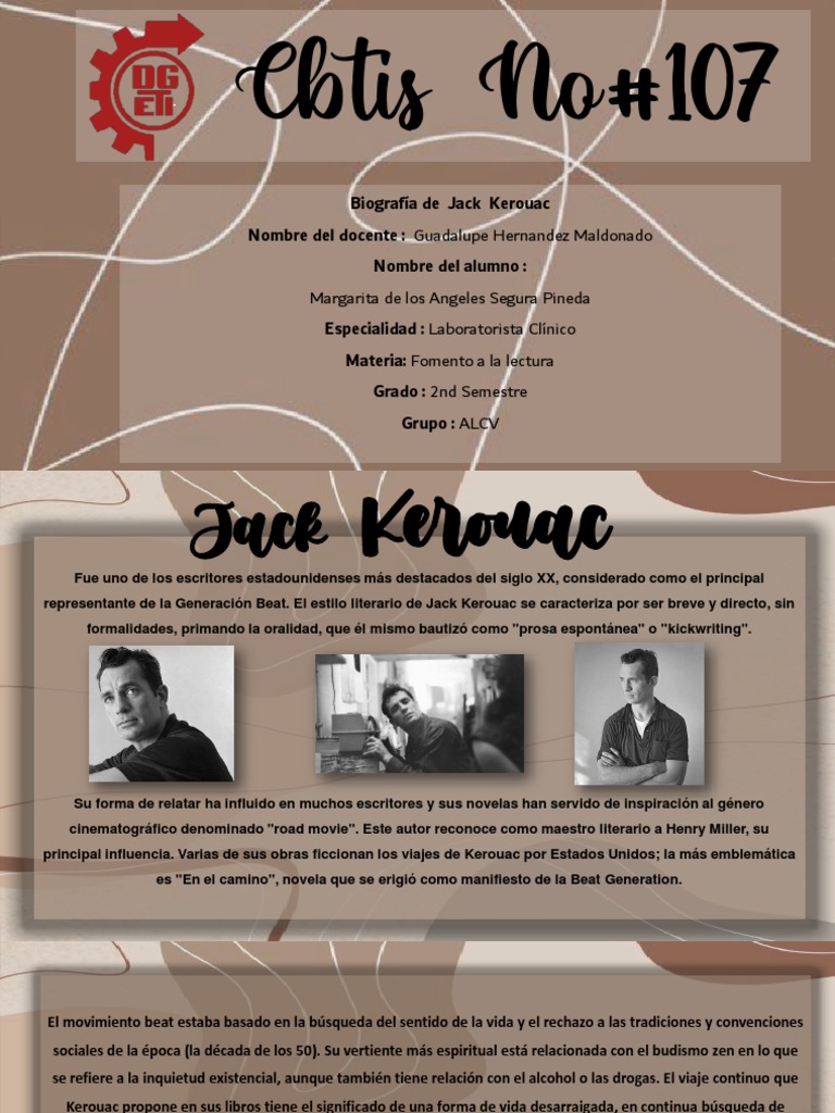 Jack Kerouac - Biografia y Demás | PDF | Jack Kerouac | Beat Generation