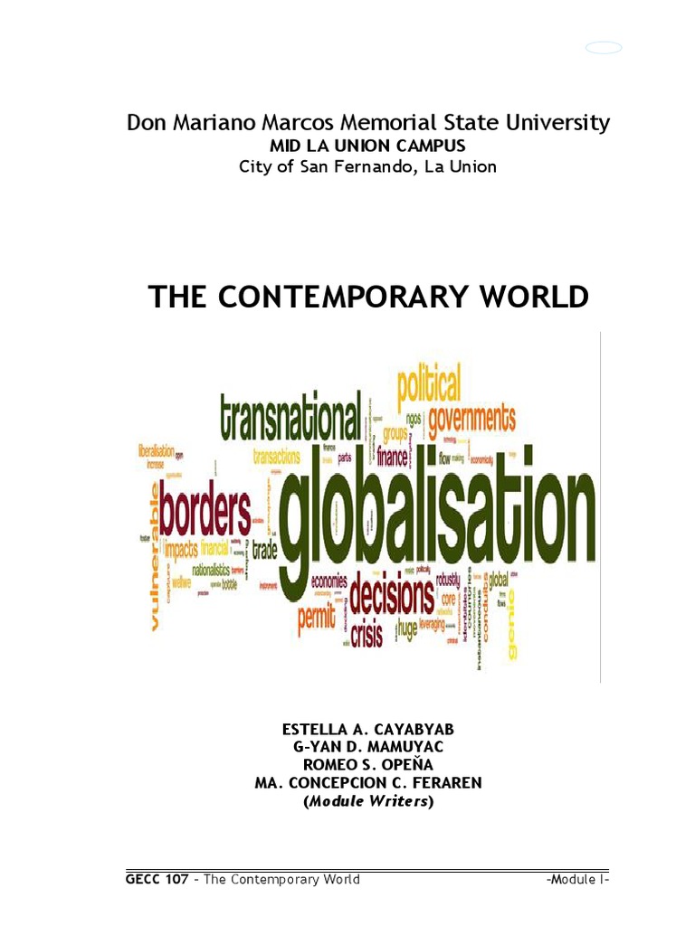 Understanding the Contemporary World | PDF | Globalization ...