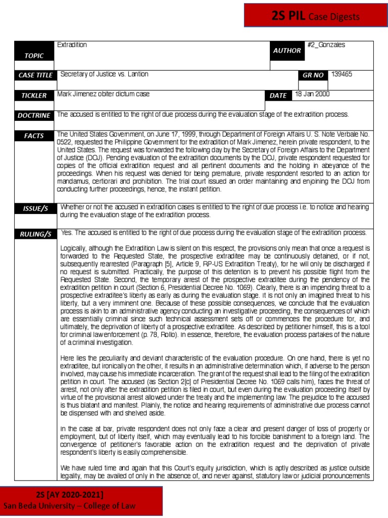 Topic Author Case Title GR No Tickler Date Doctrine Facts: San Beda ...