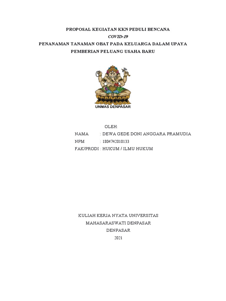 Proposal KKN 2021 Doni Anggara Bener | PDF