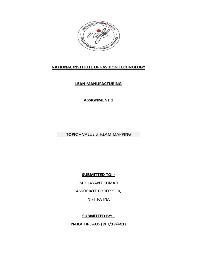 VSM Assignment 1 | PDF | Lean Manufacturing | Inventory