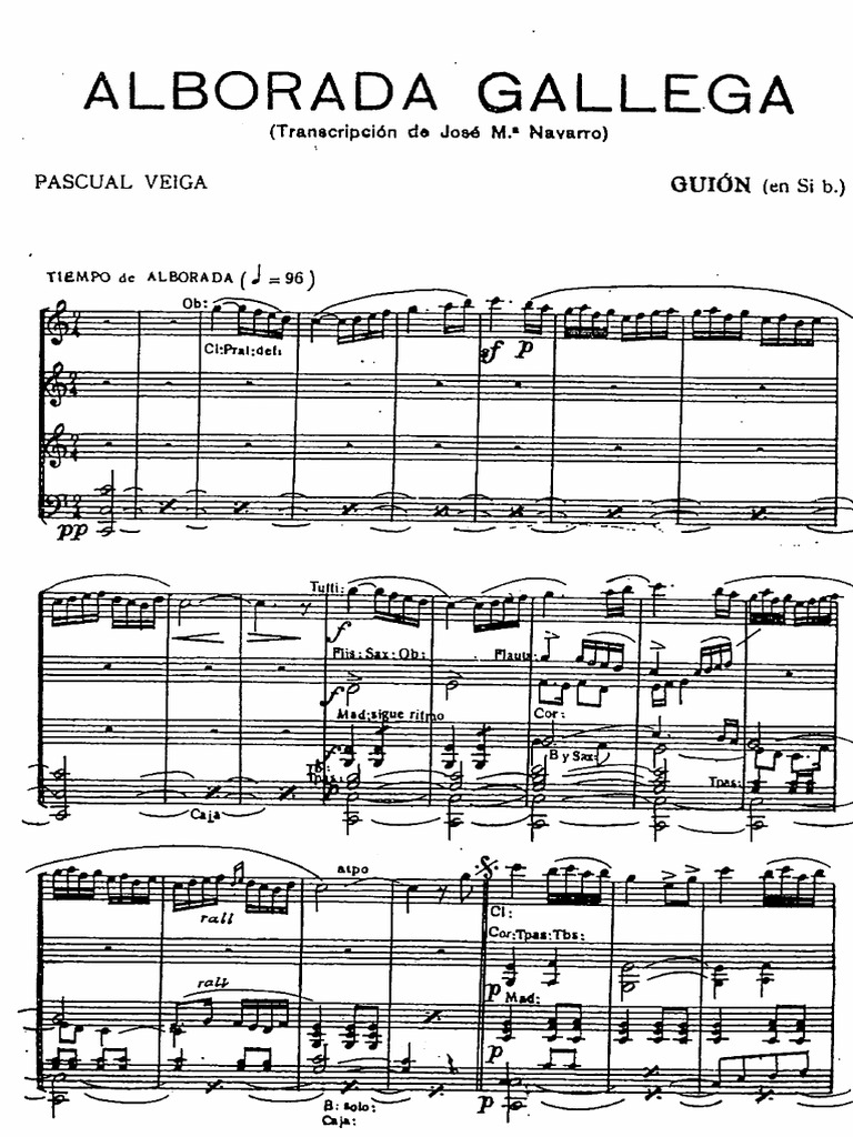 Alborada Gallega Pascual Veiga | PDF