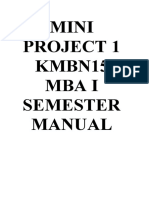 Aktu Mini Project Guidelines 2025 For MBA | PDF