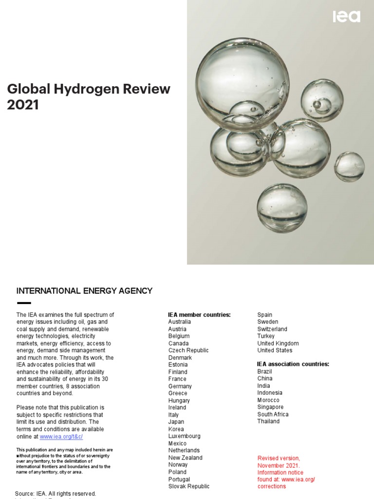 Global Hydrogen Review 2021 | PDF | International Energy Agency | Low ...